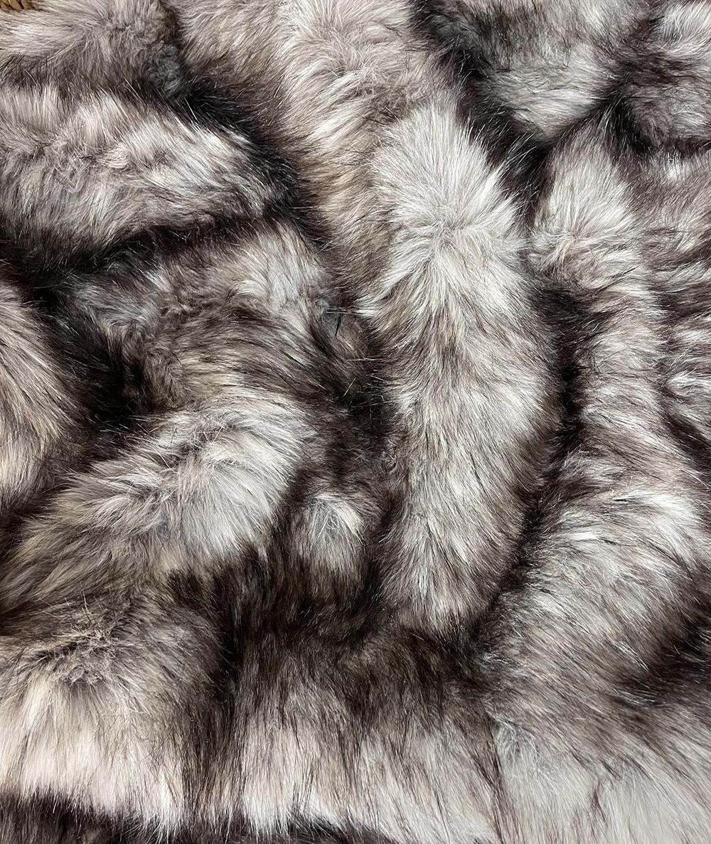 Coyote Faux Fur Throw | Large Animal Fur Throw | Coyote Fur Bedspread