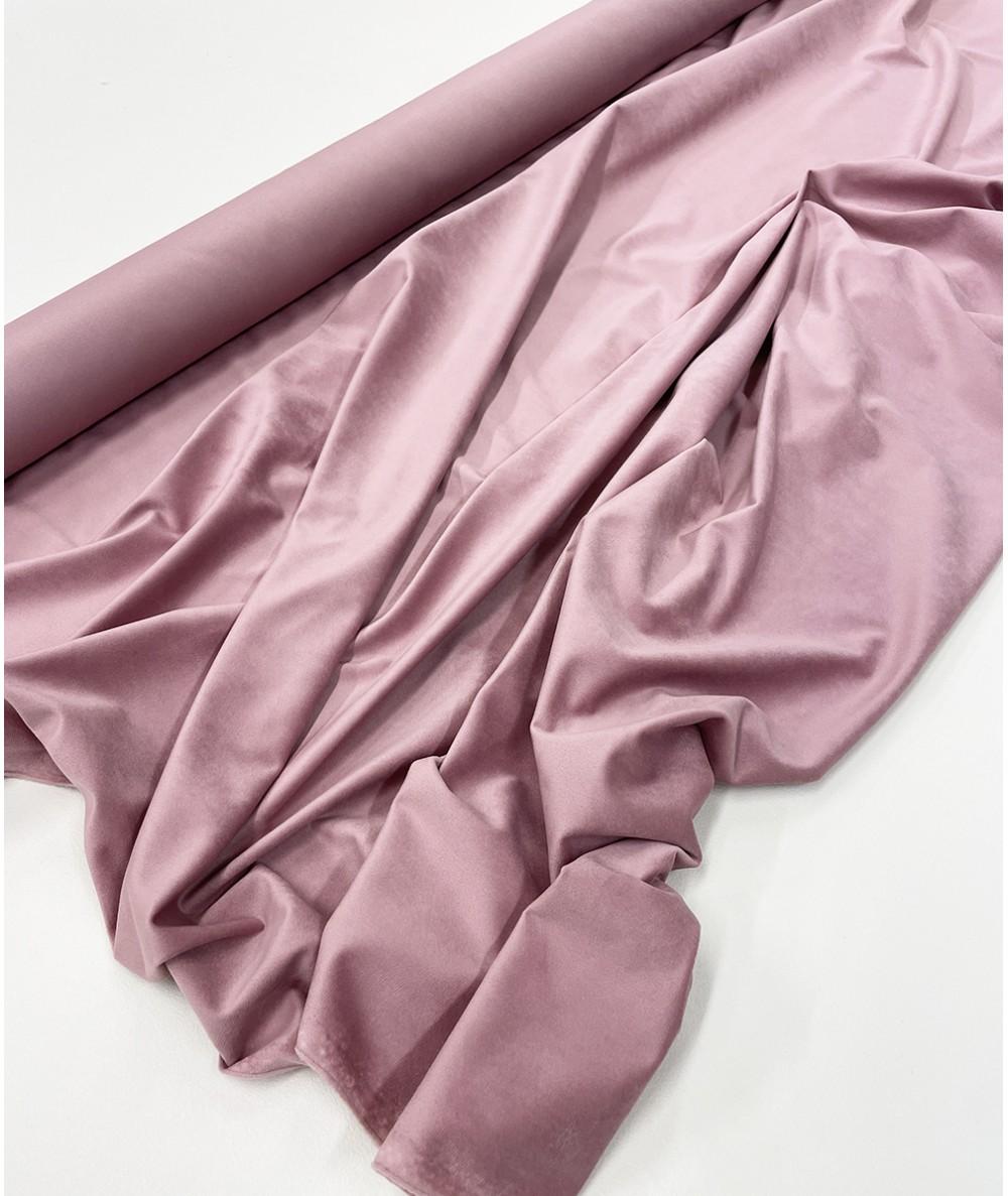 Rose Pink Velvet Fabric | Luxury Plain Velvets | Pastel Pink Velvet