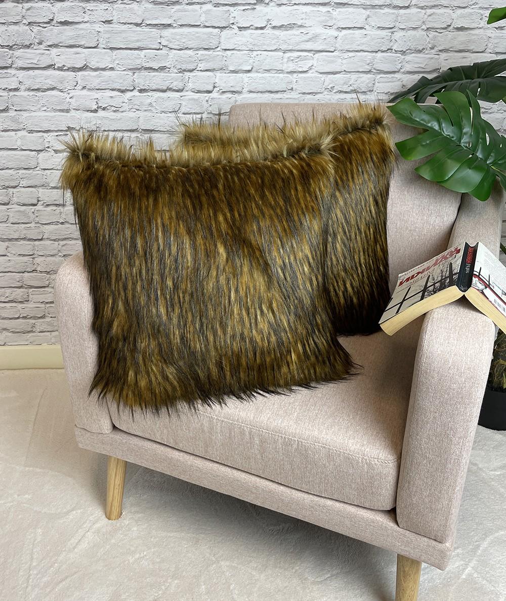Red Panda Faux Fur Cushion |Panda Cushions and Pillows | Pillow Cover