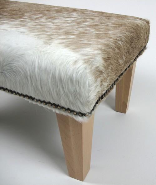 White fur footstool store