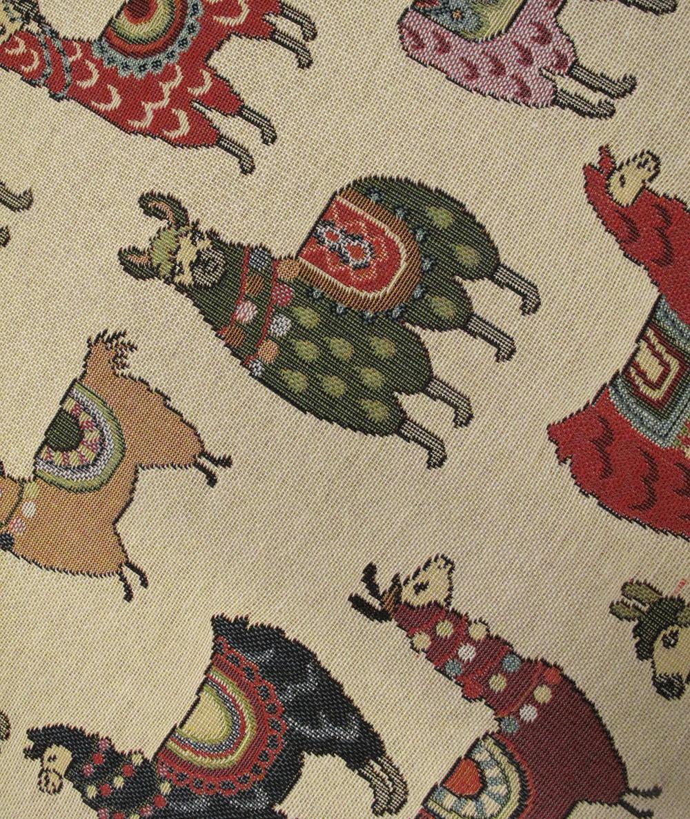 Tapestry Llama Square Seat Pads| Animal Print Tapestry Square Seat Pads