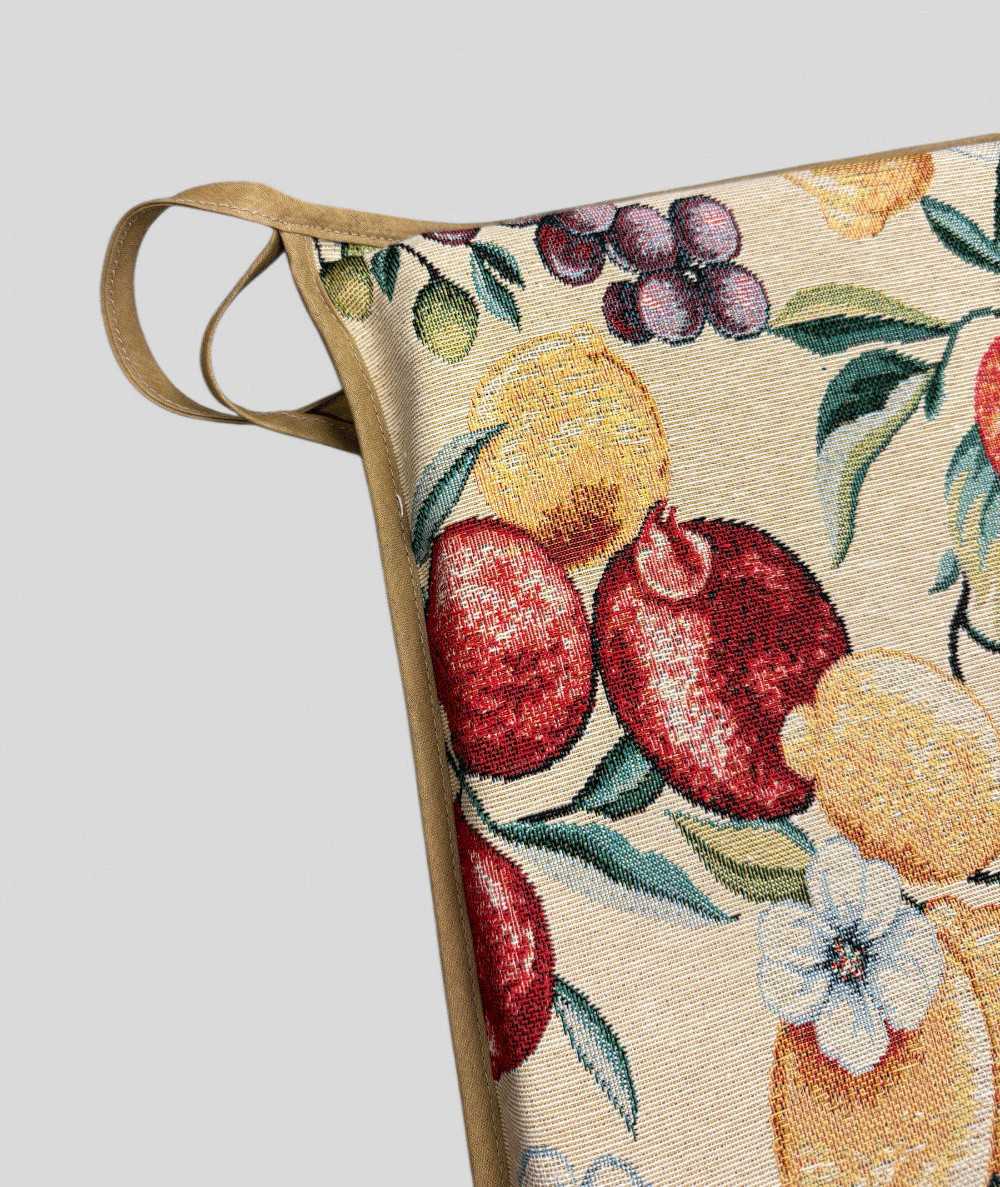 Natural Fruits Tapestry Tapered Seat Pads| Fruit Design Tapered Seat Pad