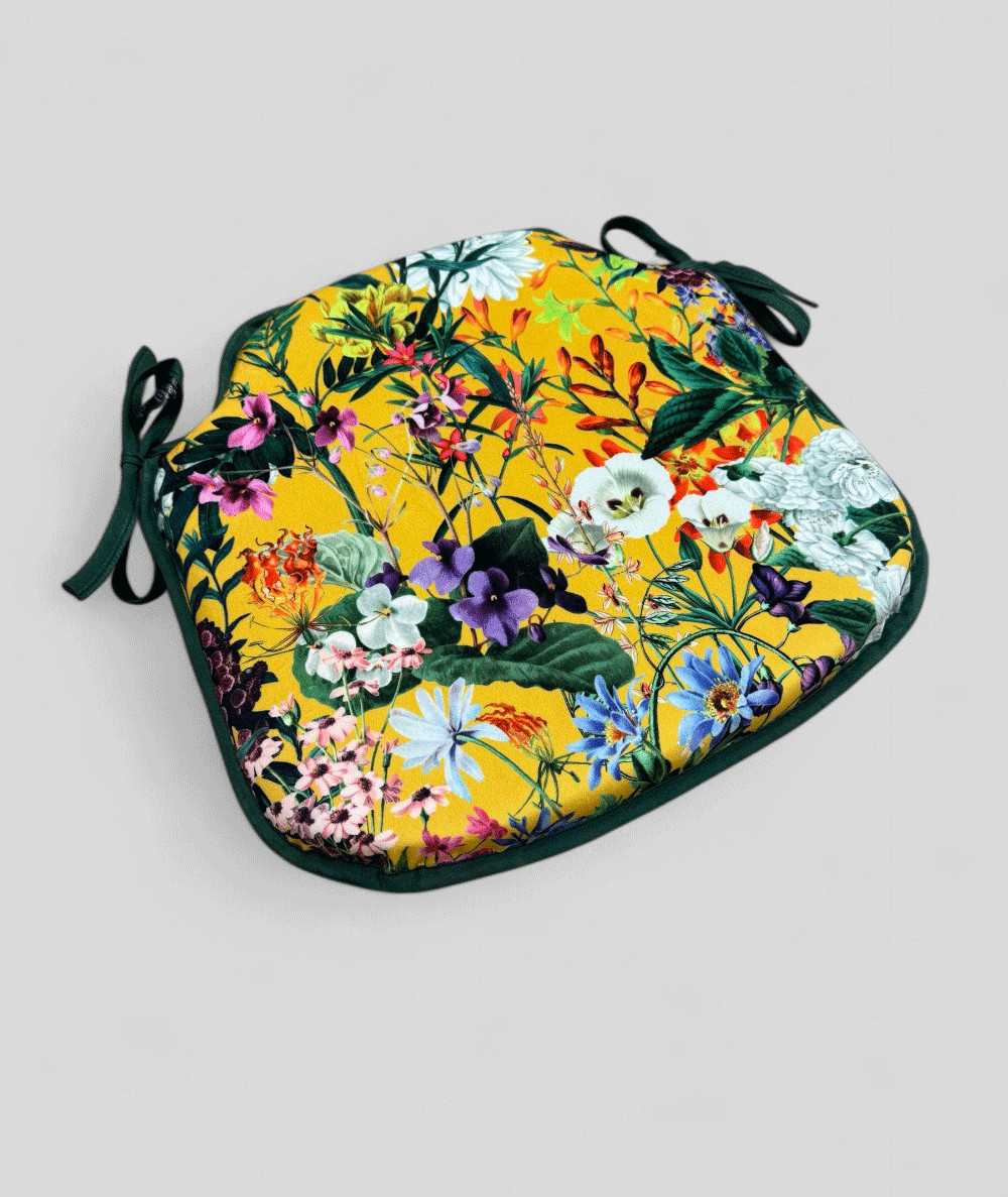 Velvet Midsummer Spindle Seat Pads | Modern Velvet Spindle Seat Pads