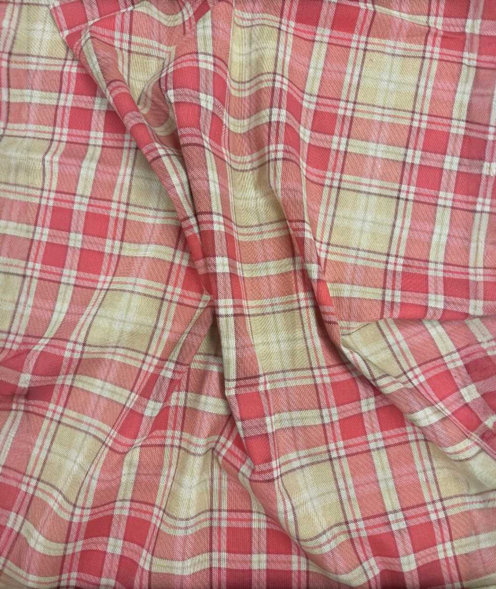 Highland Check Red Fabric | Red Tartan Checked Fabric | Red Check Fabric